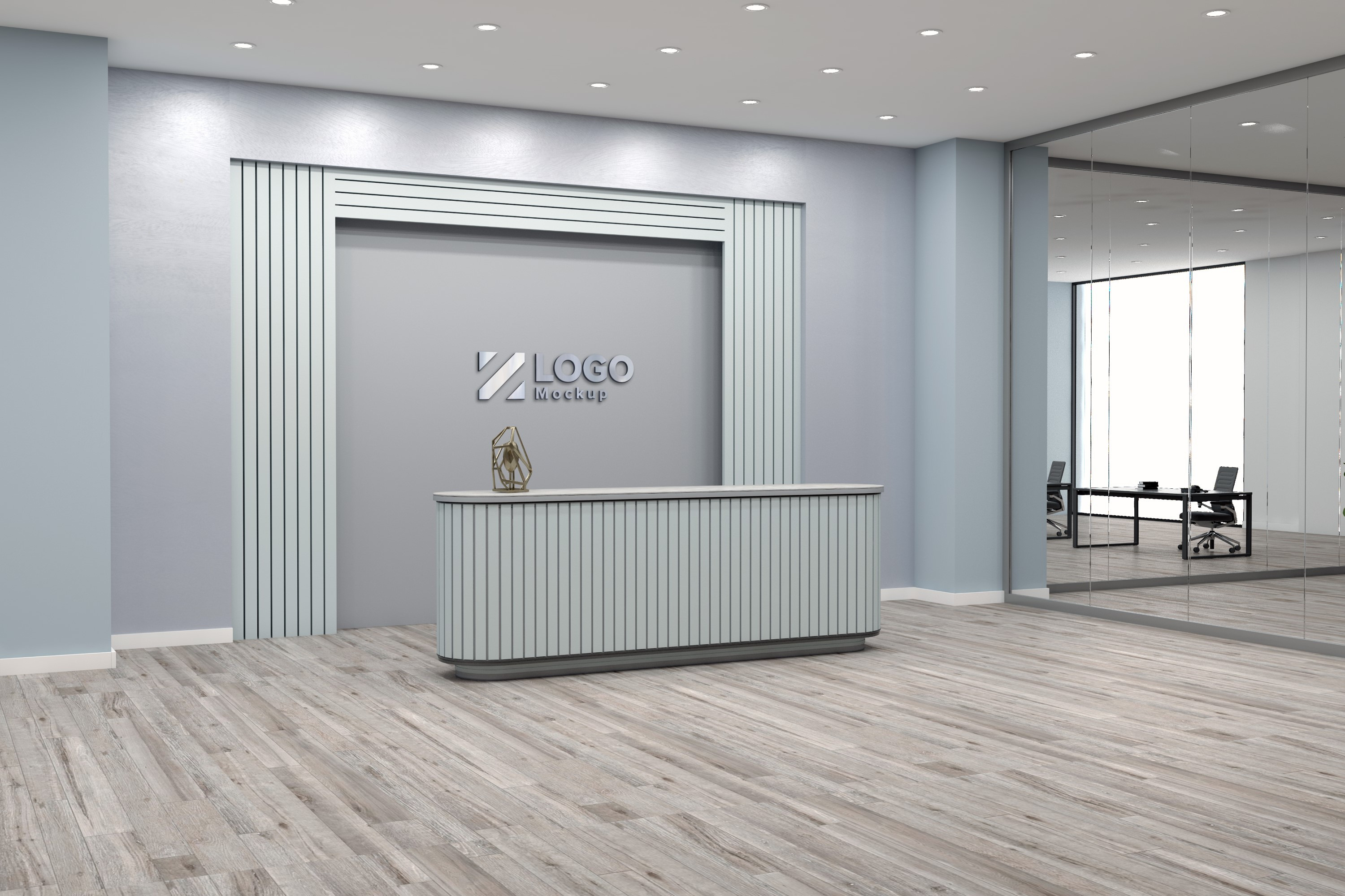 Office Hotel Reception Logo Mockup, a Product Mockup by shahsoft ...