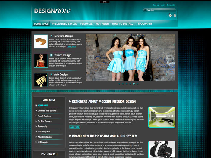 Hot Design Now, a WordPress Template by hot-themes