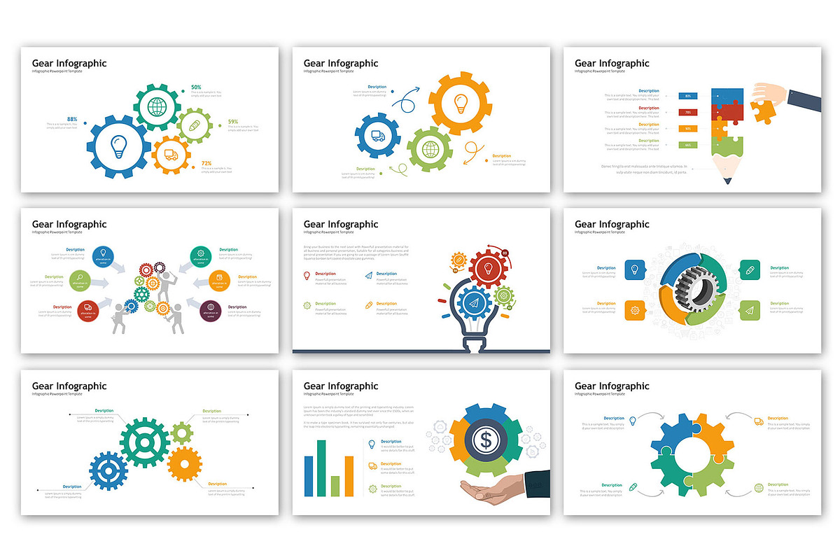 Gear Presentation - Infographic, a Presentation Template by Digitcase x ...