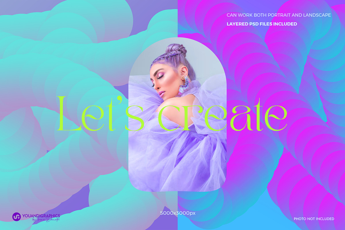 Retro Futuristic Gradient Background, a Background Graphic by ...