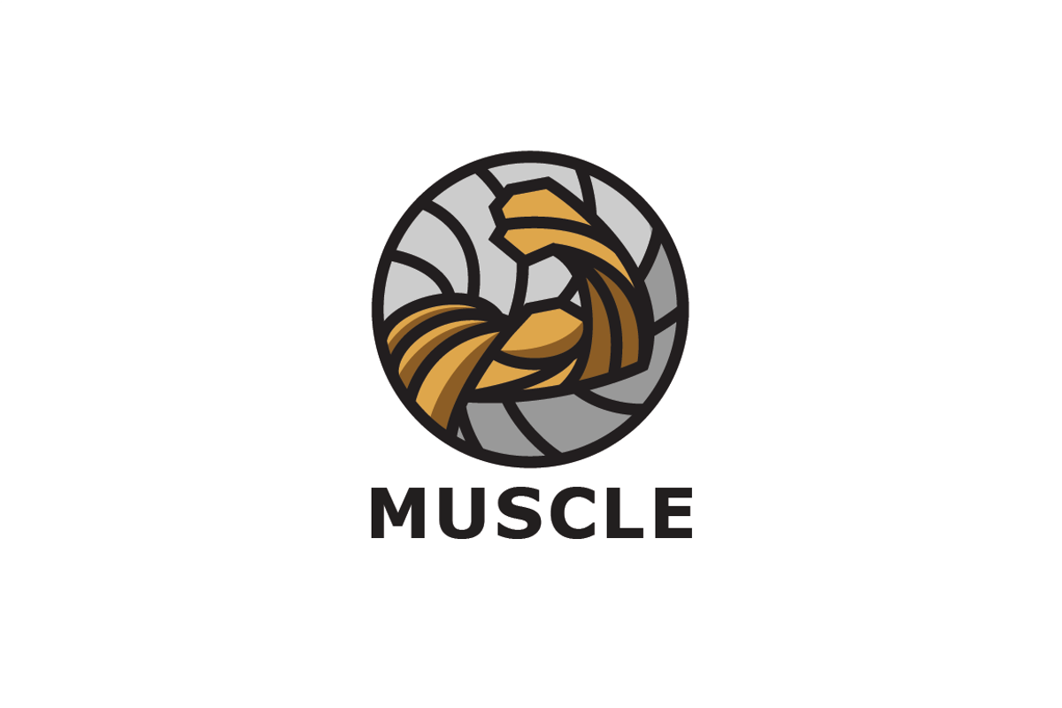 Wood Gym Muscle Logo Template, a Branding & Logo Template by Heavtryq ...