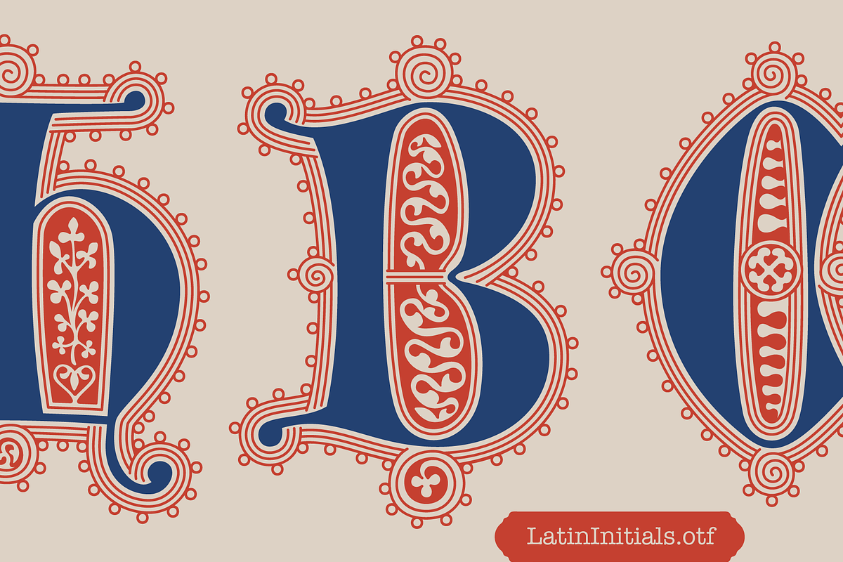 Latin Initials Gothic font family
