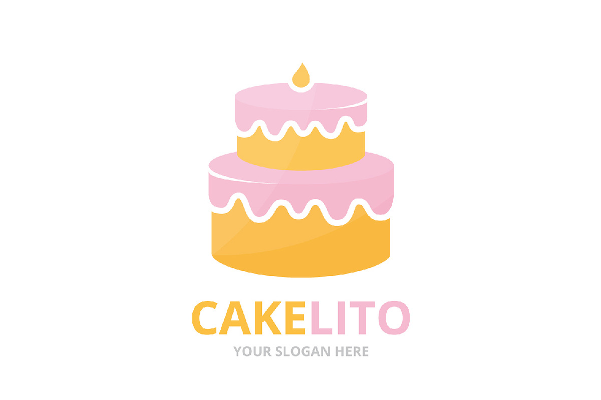 Vector cake logo combination., a Branding & Logo Template by GraphiShop