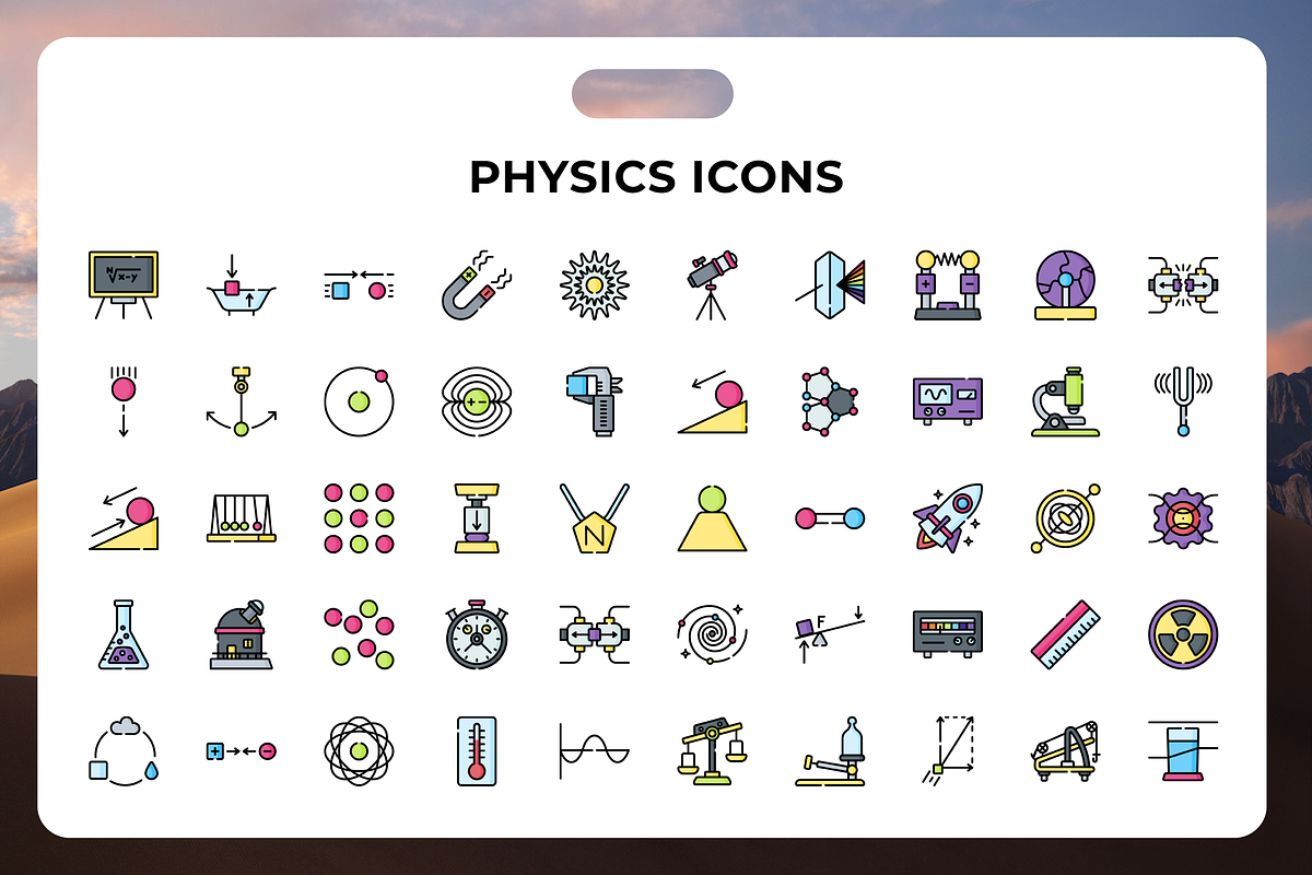 Physics Icons, an Icon by Wencory