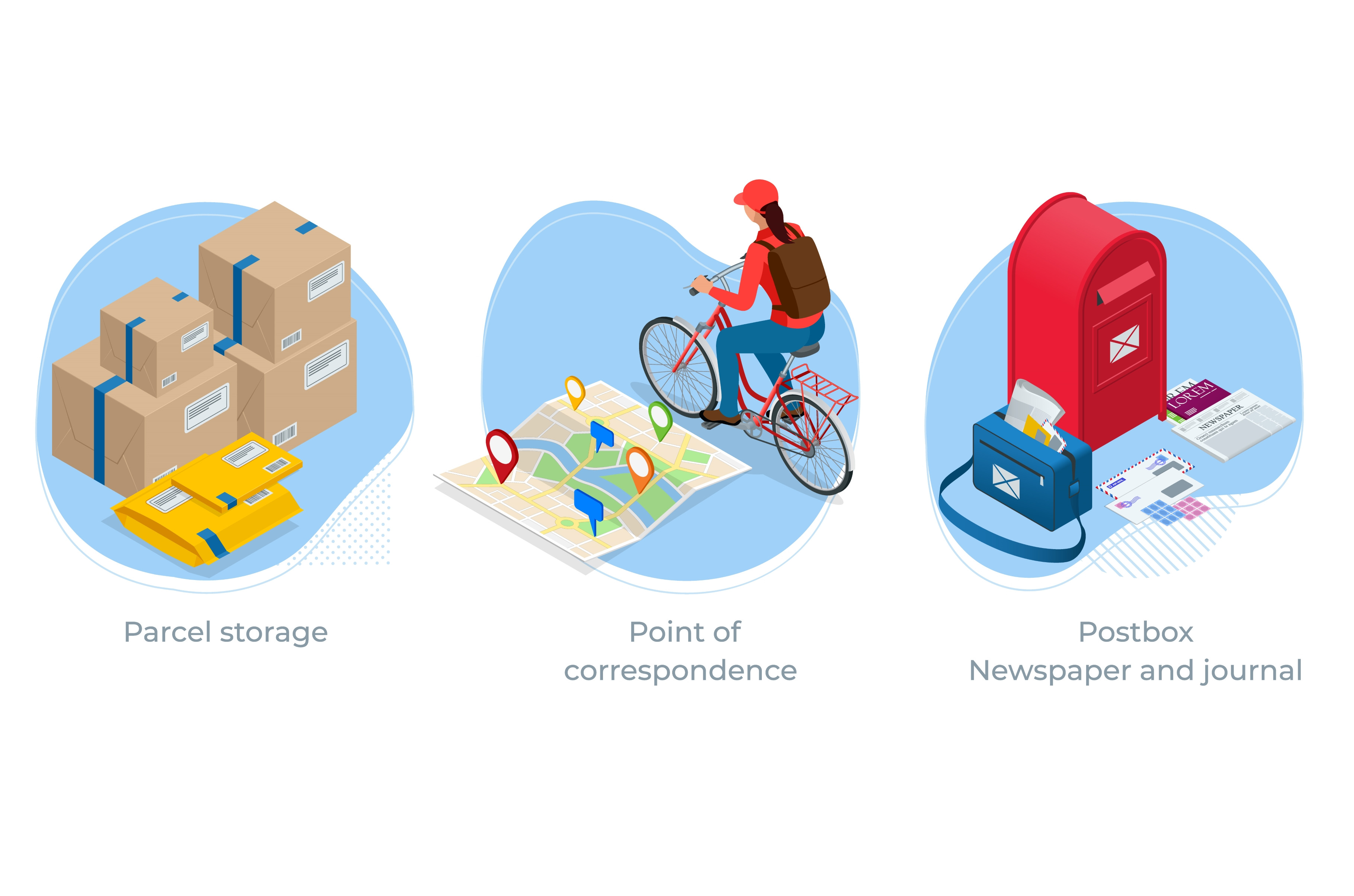 Isometric concept of Parcel storage, a Person Illustration by Golden ...