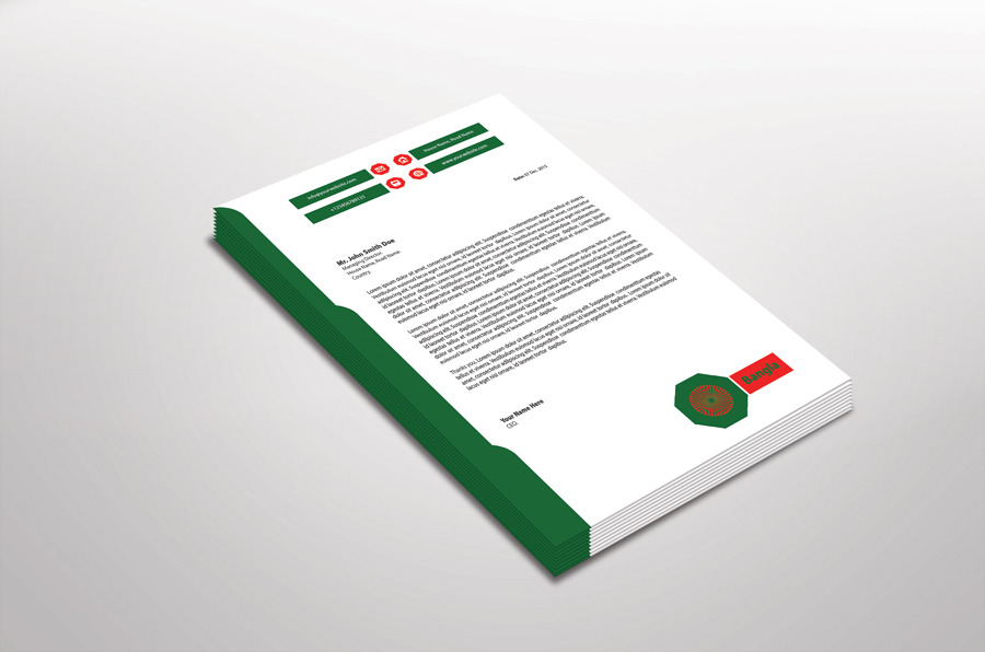 Bangla Letterhead Template, a Stationery Template by Dueza.Com