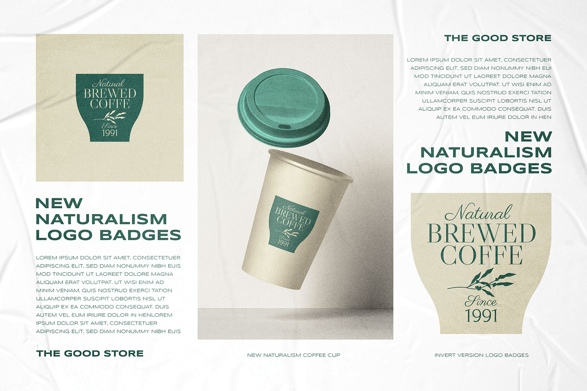 New Naturalism Logo Badges, a Branding & Logo Template by The Good Store