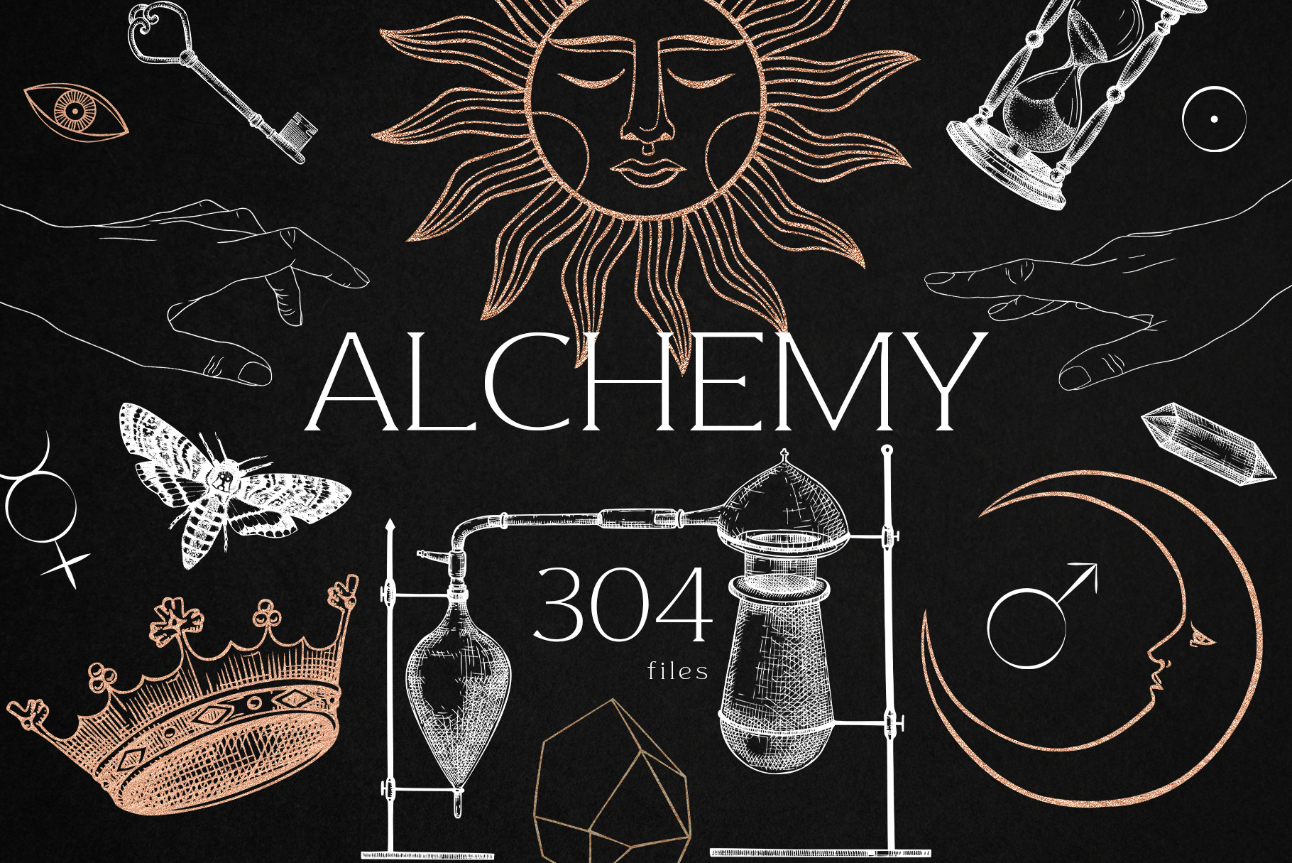 Alchemy set. Magical Symbol Collection | Creative Market
