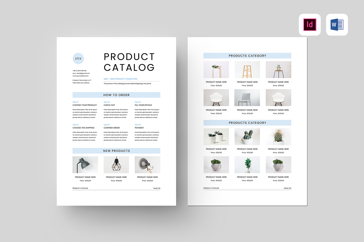Product Catalog | MS Word & Indesign, a Stationery Template by Leaflove