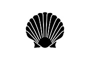 Scallop shell black glyph icon, a Solid Icon by bsd studio