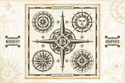 Vintage Compass Roses Set | Texture Illustrations ~ Creative Market