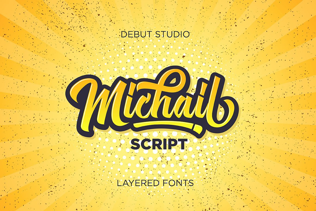 THE LAYERED FONT BUNDLE, a Script Font by Debut Studio
