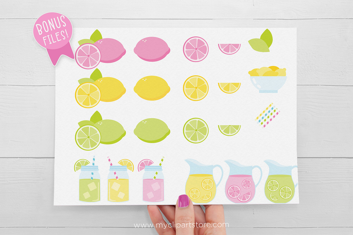 Pink Lemonade Stand Clipart, SVG, a Food Illustration by MyClipArtStore