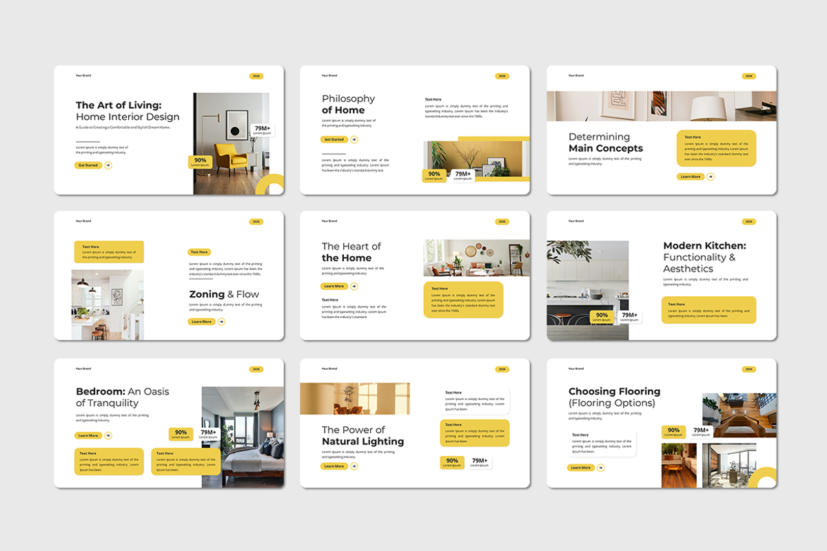 Home Interior Design - Google Slides, a Presentation Template by ...