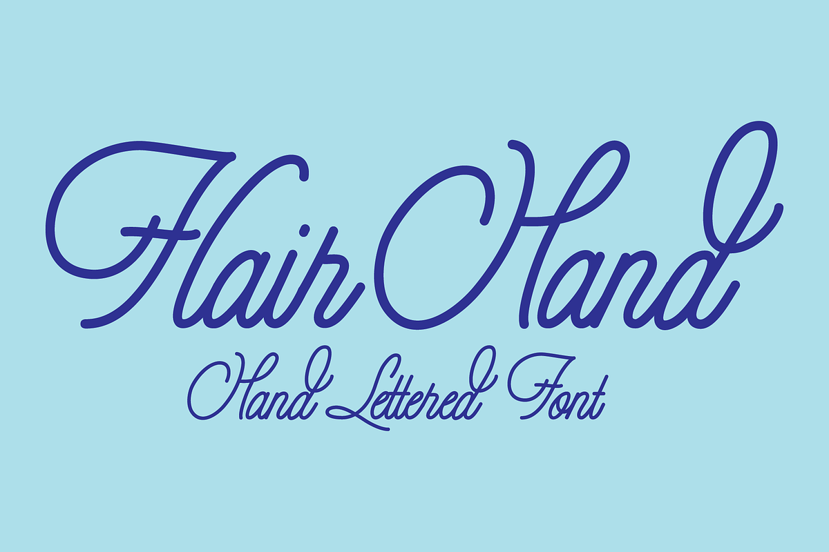 Flair Hand - Hand Lettered Font, a Script Font by GG Design