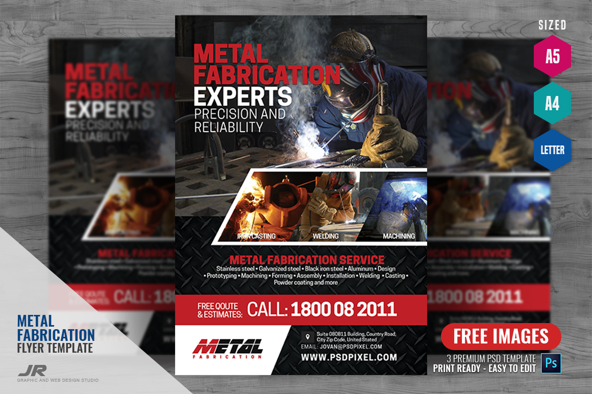 Metal Fabrication Services Flyer, a Flyer Template by PSDPixel ...