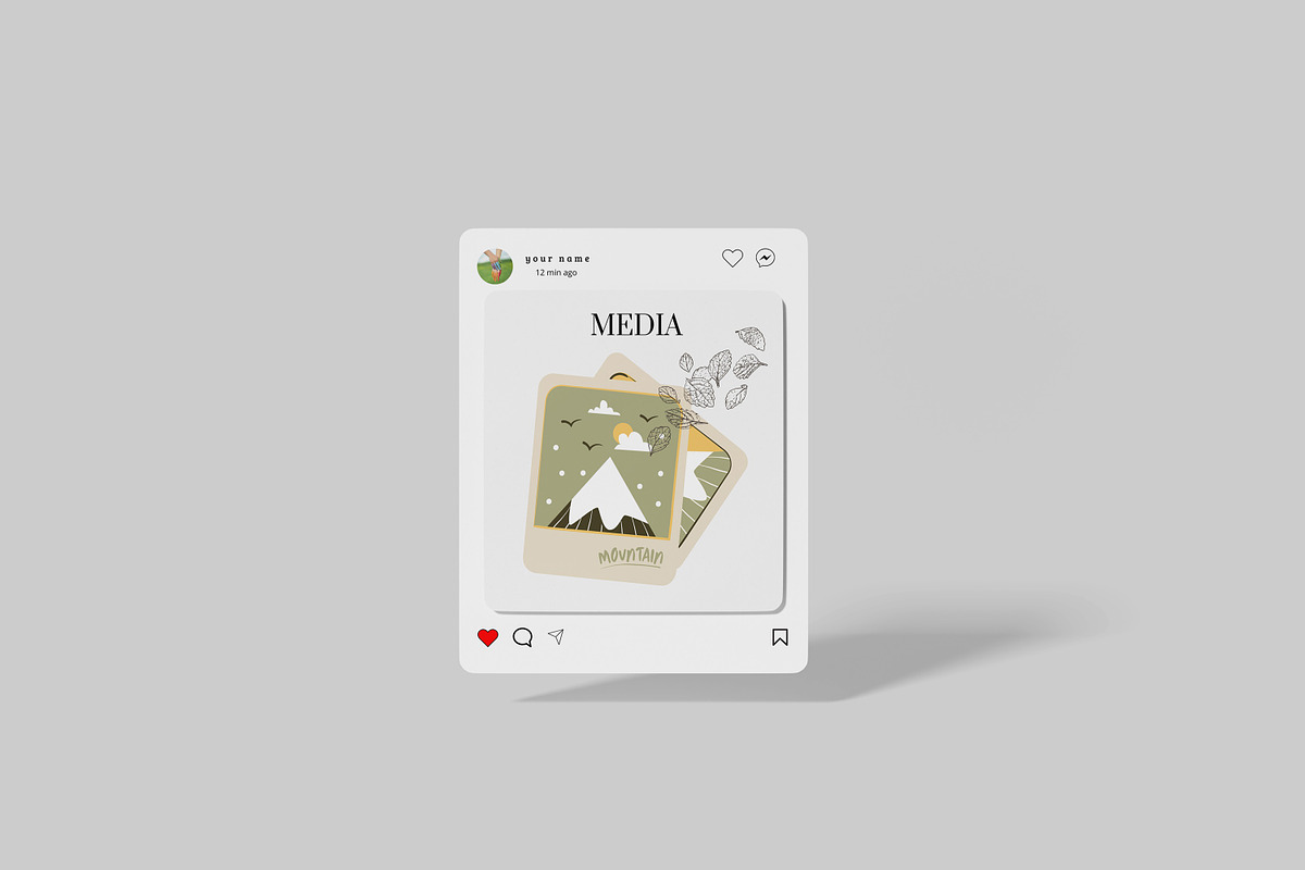 Social Media Post Mockups, an Advertising Mockup by Akaimockup