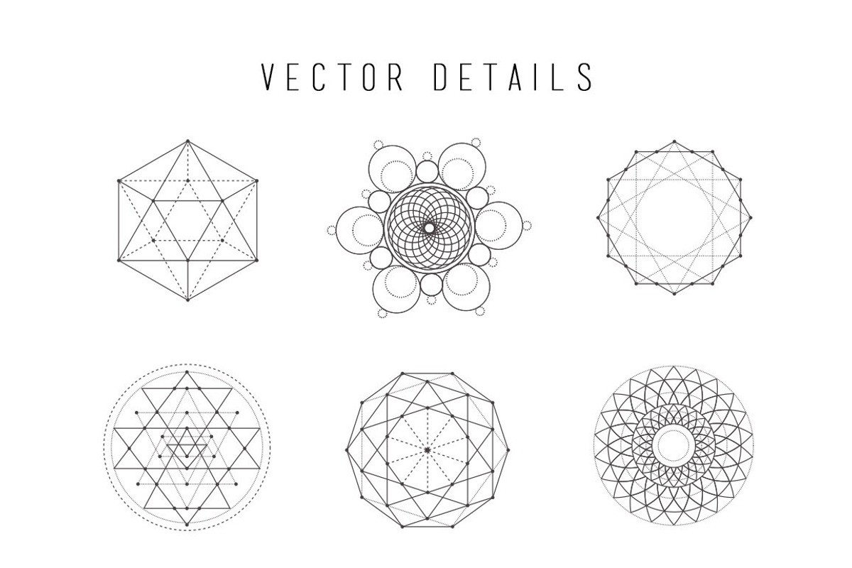 Sacred Geometry Vector Bundle, an Illustration by S K Y B O X