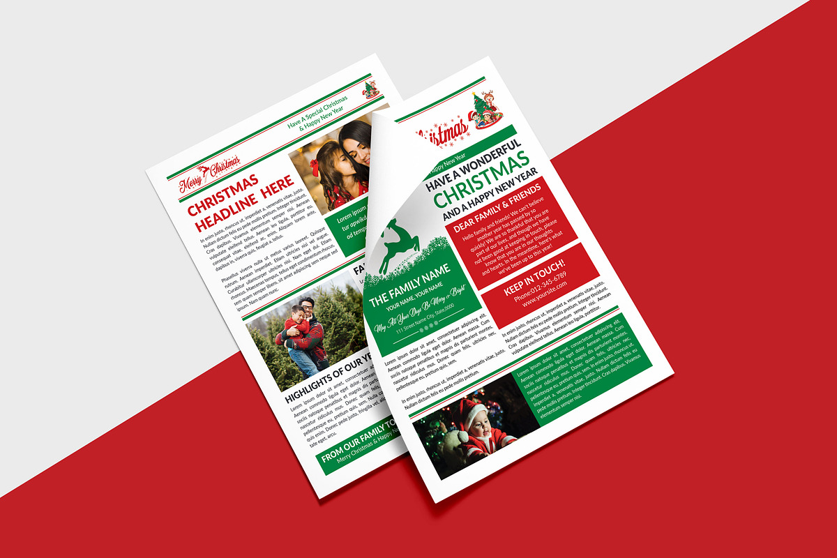 Christmas Newsletter Template, a Stationery Template by Ultimate ...