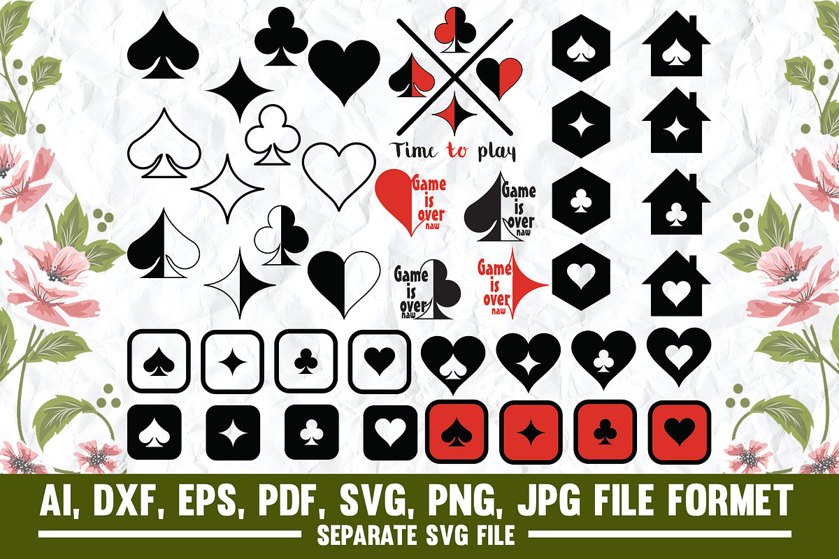 Playing Cards svg, an Object Graphic by VectorArtPrintableDesign