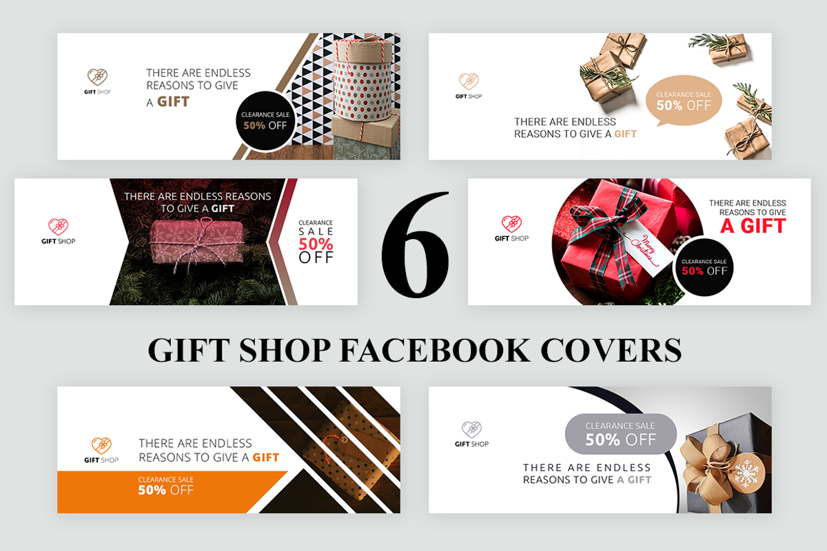 Gift Shop Facebook Covers, a Social Media Template by UNIK Agency