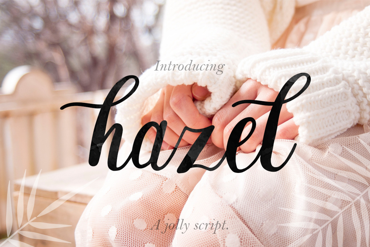 Hazel script + extras, a Script Font by Carola-Corujan