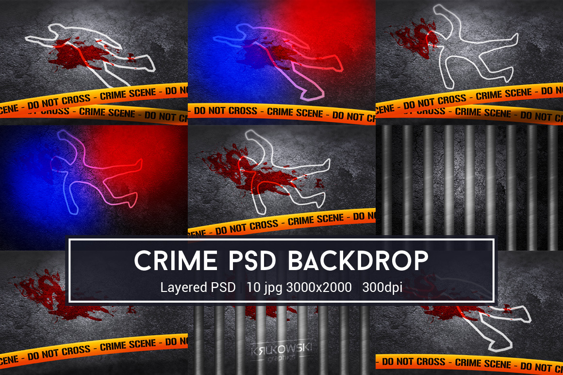 Crime Scene PSD Backdrop, a Texture Graphic by Krukowski Graphics