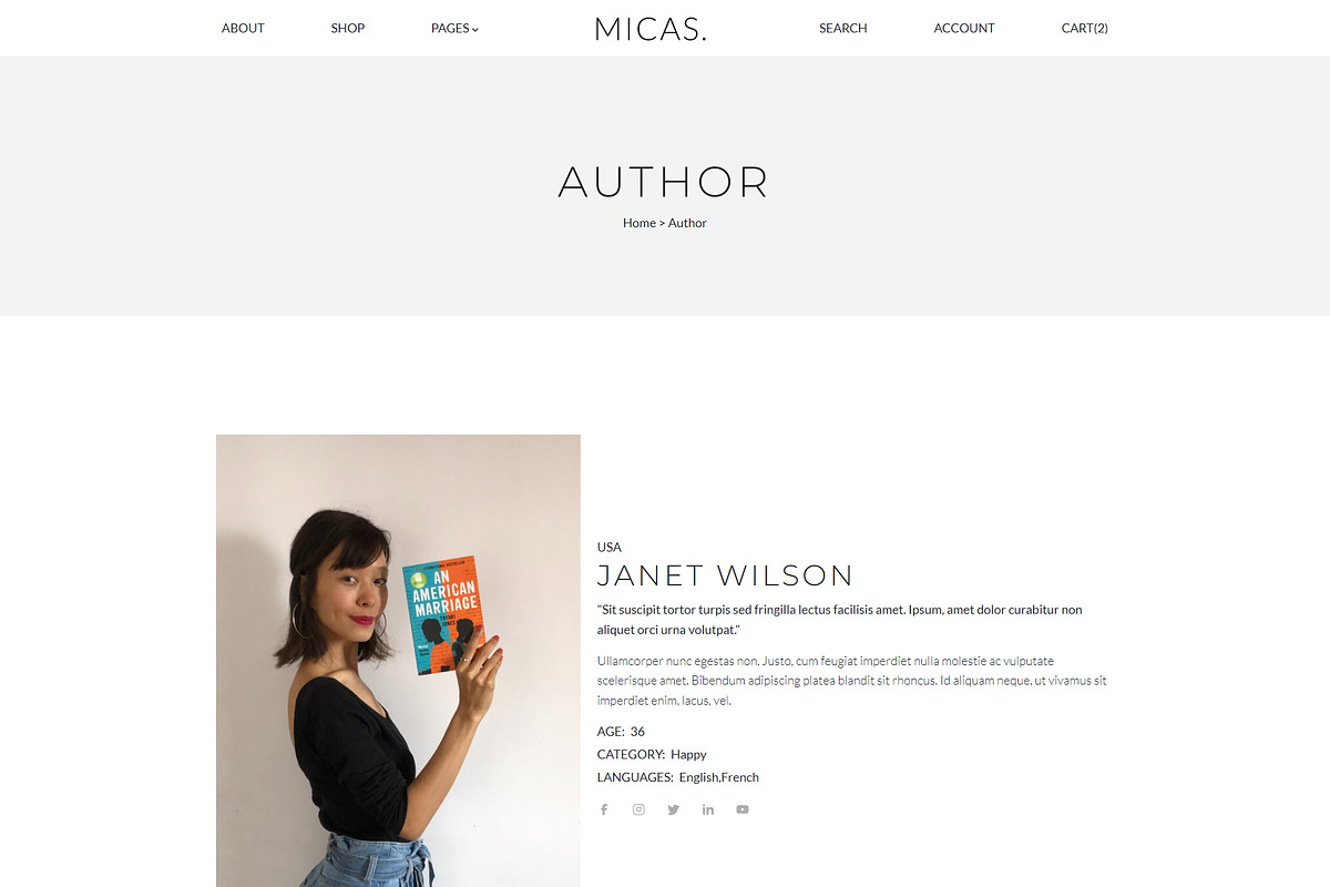 Micas – Bookstore Website Template, a HTML Template by TemplatesJungle