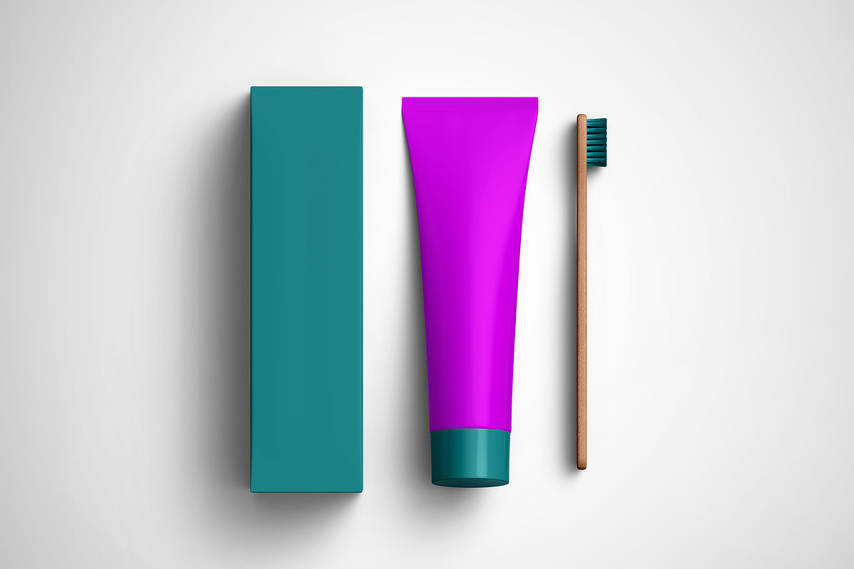Minimalist Toothpaste Tube Mockup