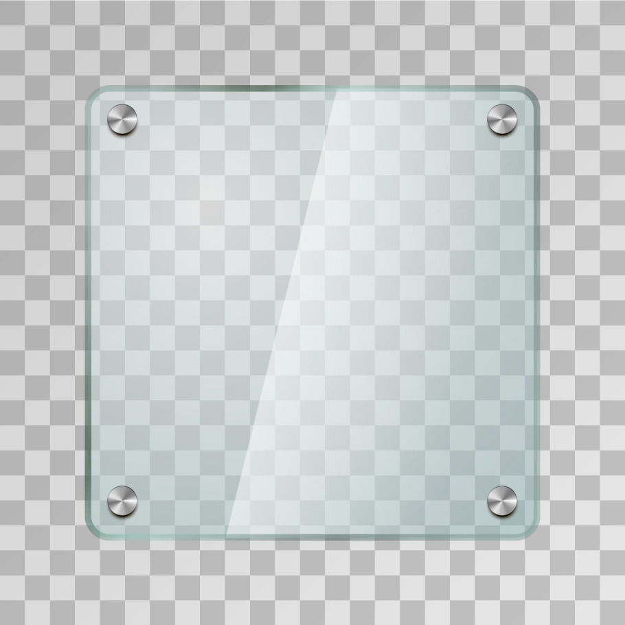 Realistic glossy glass square plate, an Object Graphic by BestPics