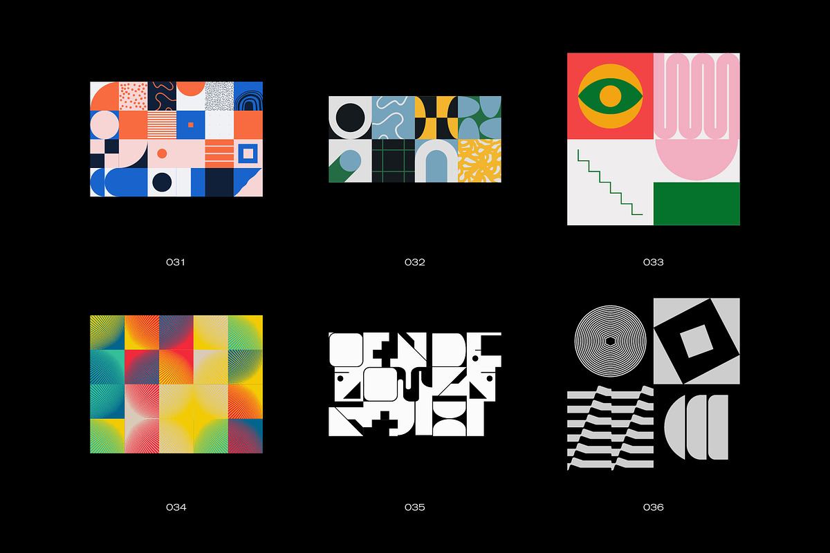 Generative Pattern Set 002, a Pattern Graphic by Normform