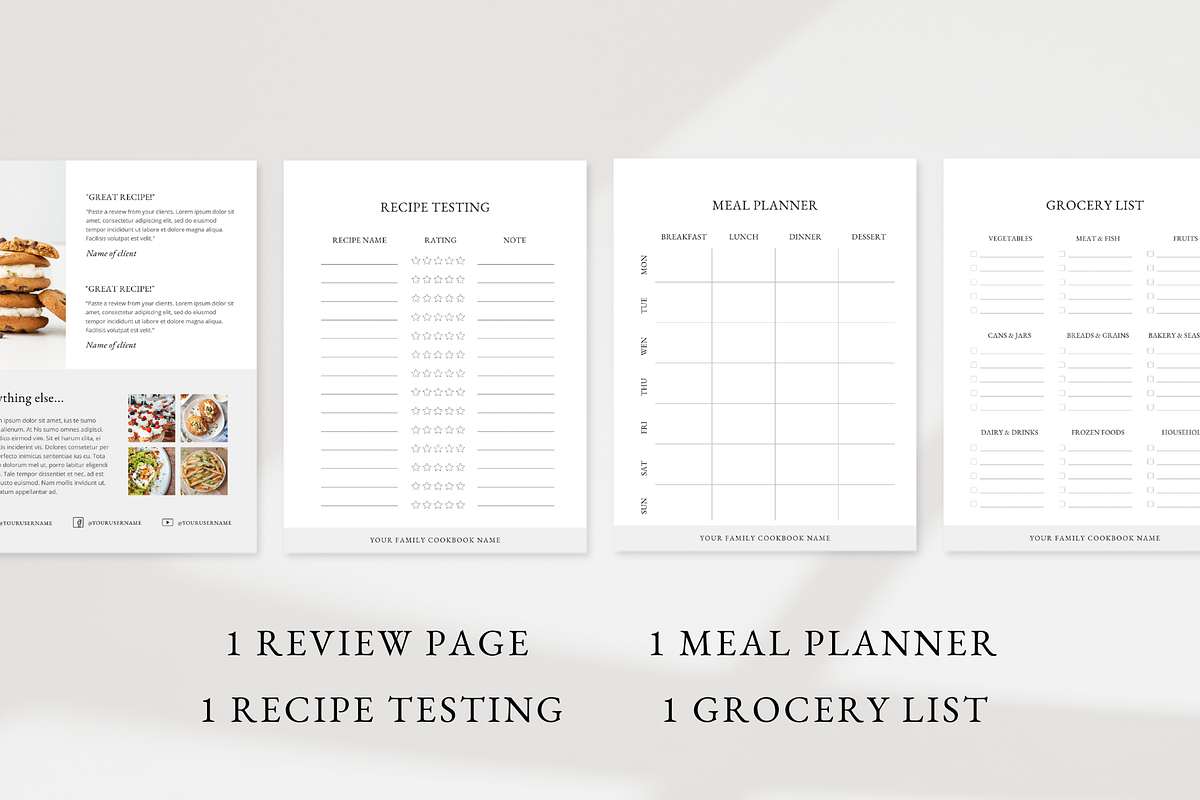 Aesthetic Cookbook Recipe Template, a Magazine Template by ShopRShop