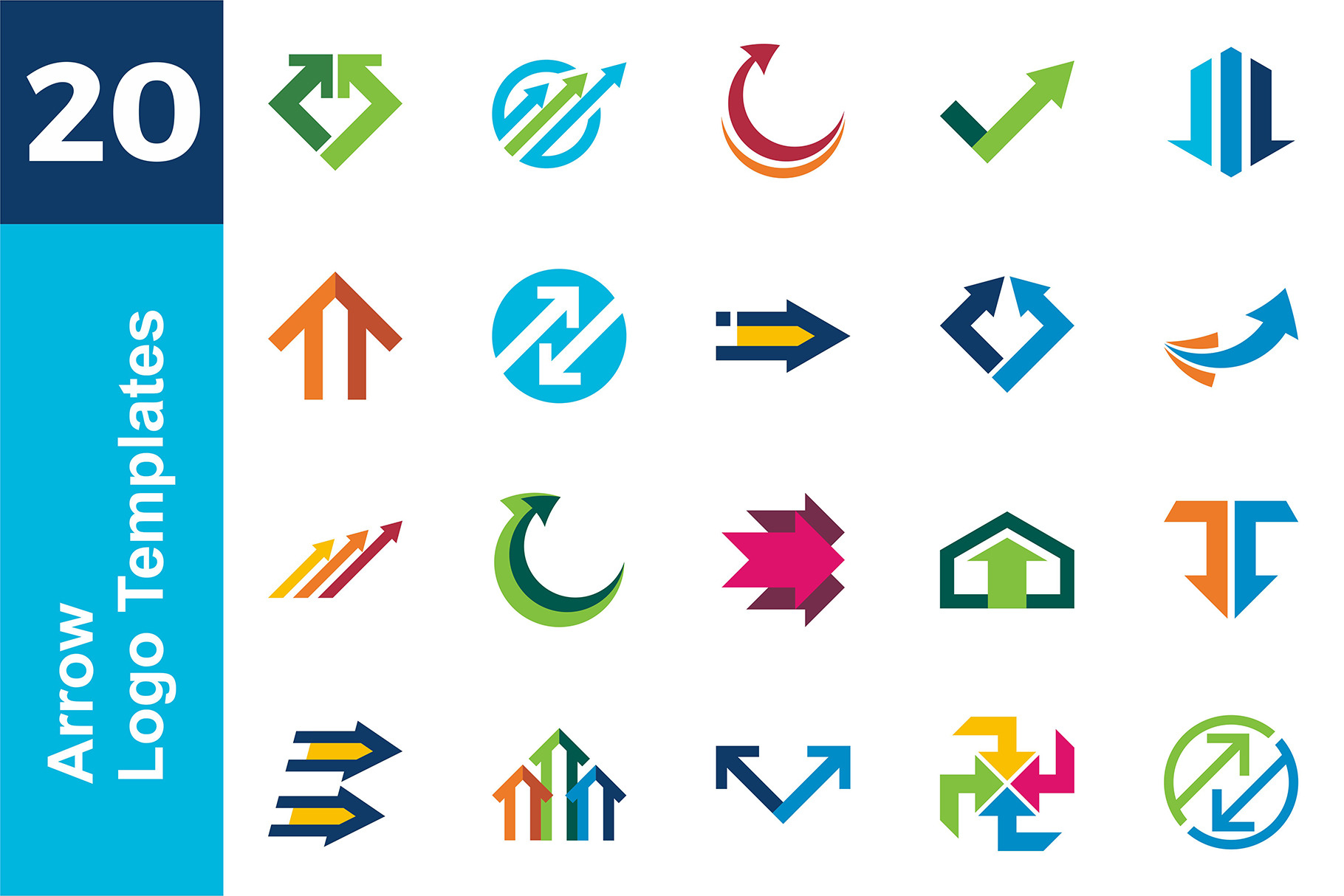 20 Logo Arrow Template Bundle, a Branding & Logo Template by Acongraphic