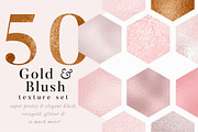 50 Gold & Blush Textures, a Texture Graphic by Laras Wonderland