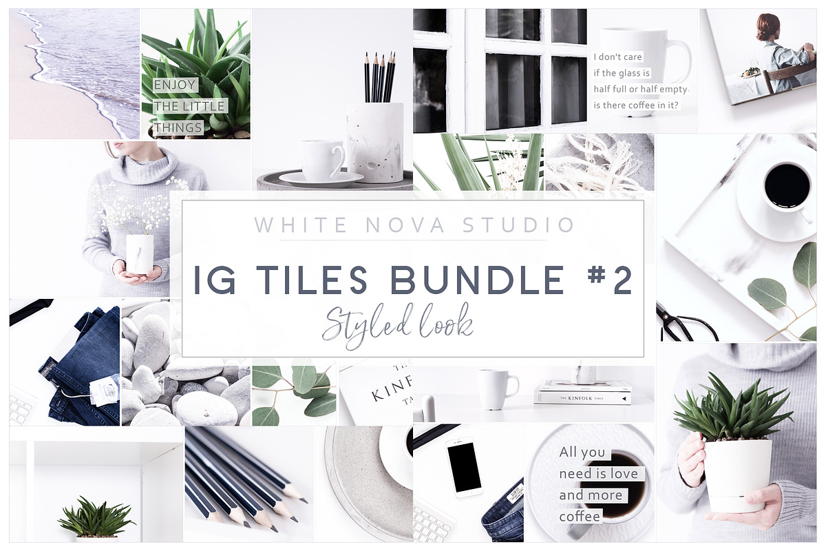 Instagram Tiles Bundle #2, a Social Media Template by Kate Roubin