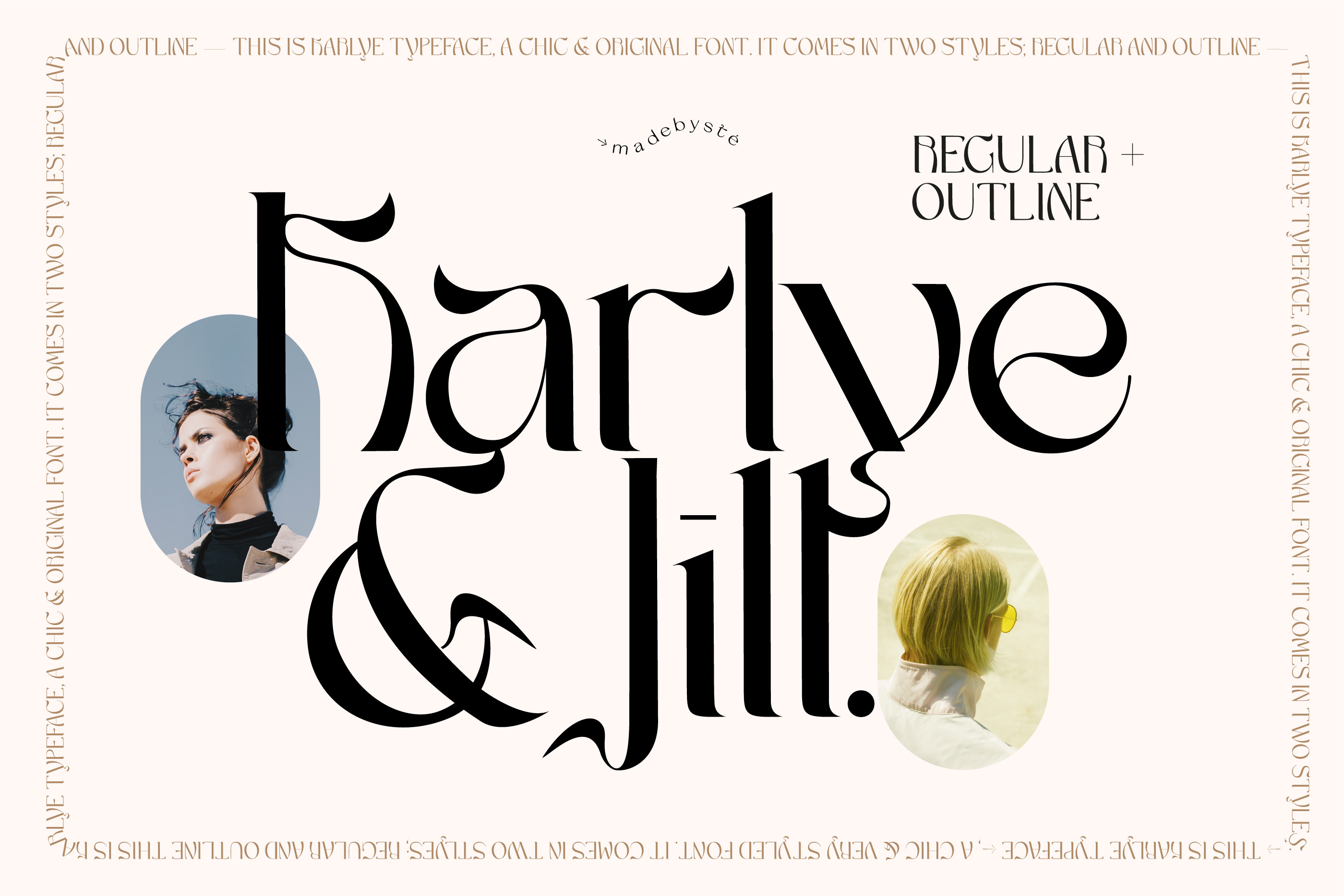 KARLYE — STYLISH FONT DUO, a Serif Font by Madebysté. | Creative Market