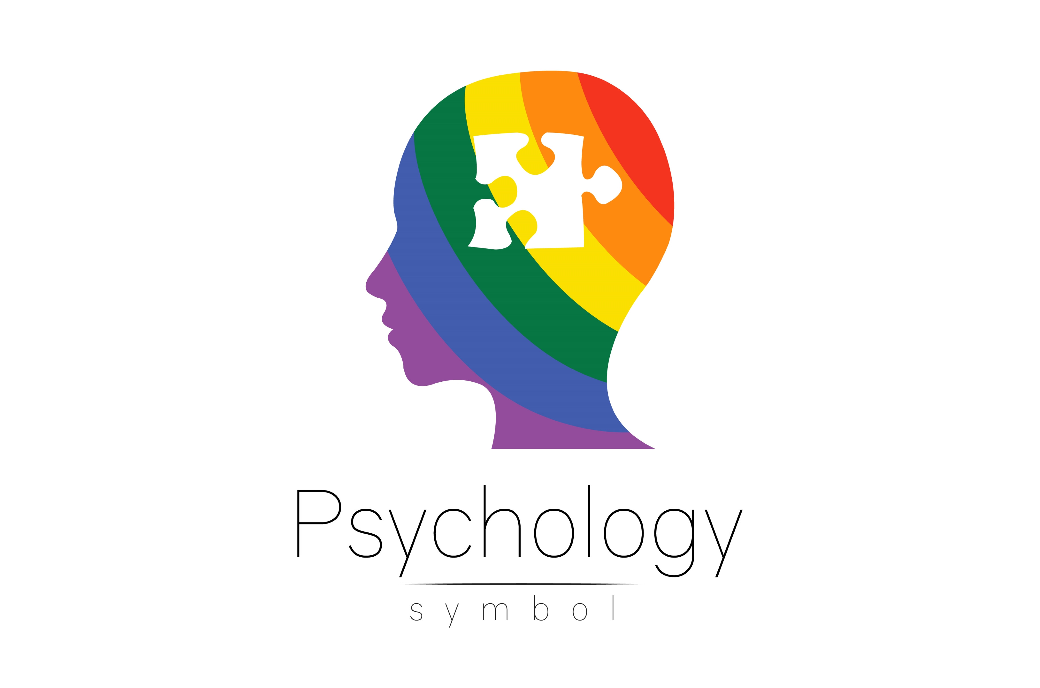 Modern logo head sign of Psychology, an Education Illustration by Wittmann