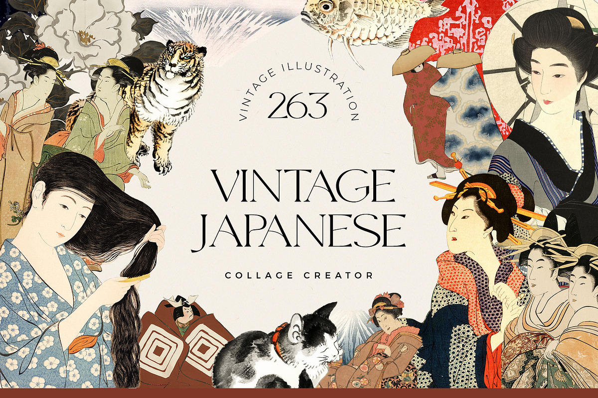 Vintage Japanese Collage Creator