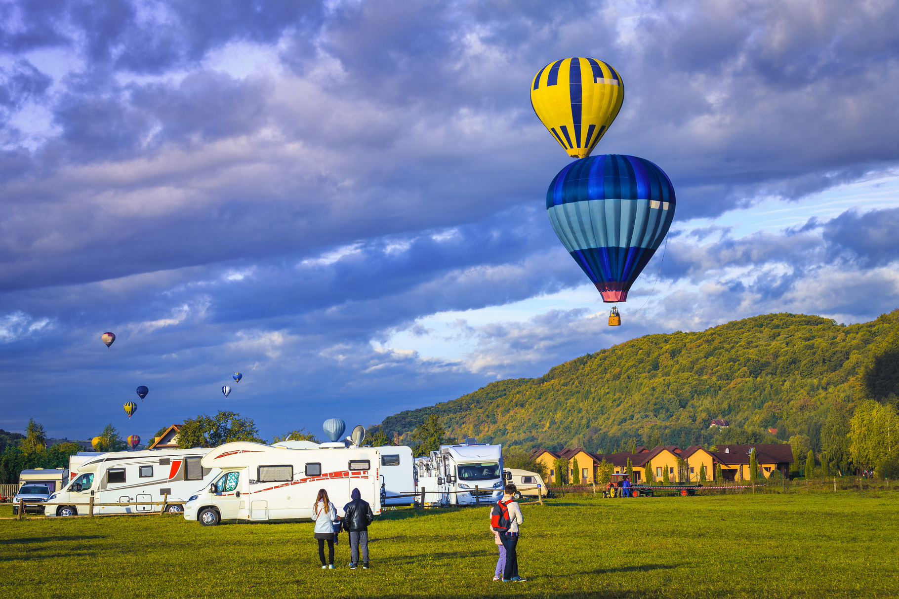 Hot air balloons and camping place, a Transportation Photo by Alpine ...