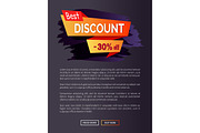 Best Discount -30% of Promo Poster with Text Label, a Work Illustration ...