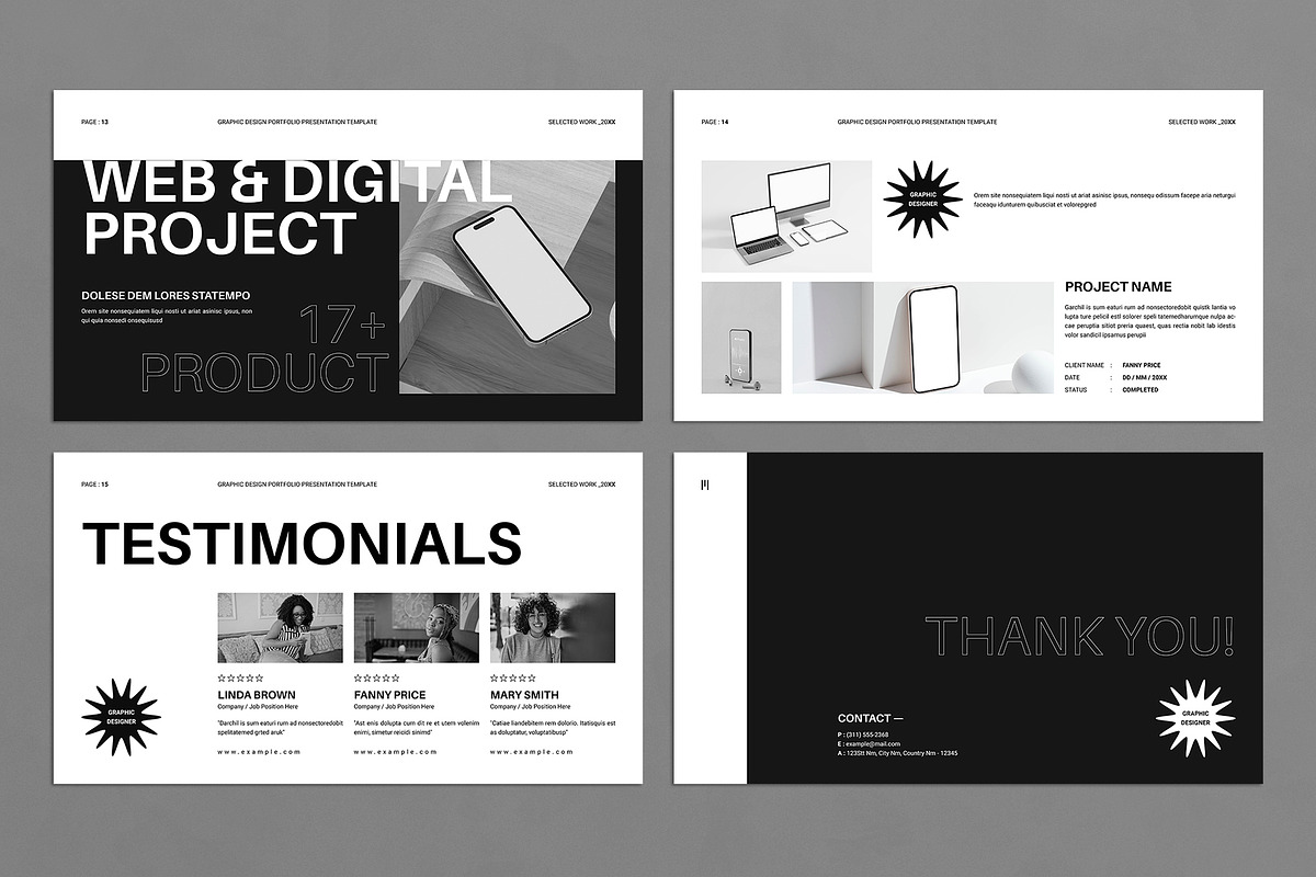 Graphic Design Portfolio Template, a Presentation Template by E-Type