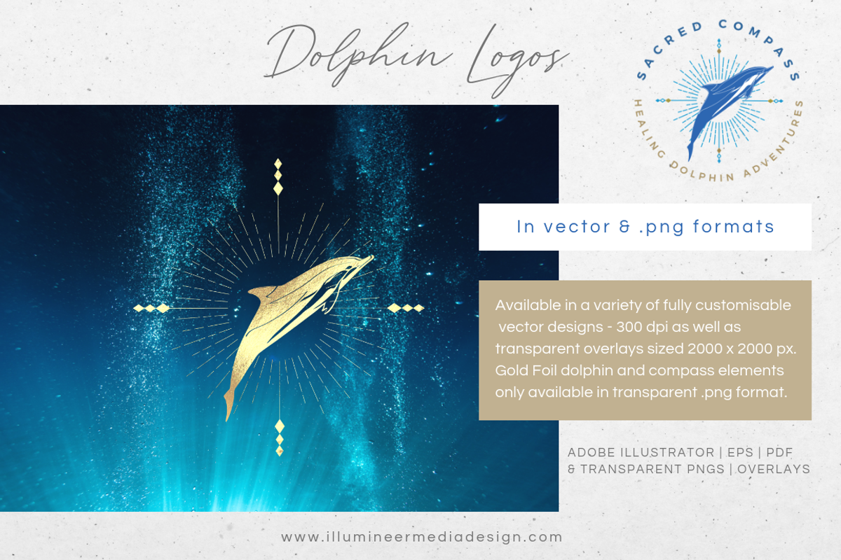 Dolphin Logo Vectors & Foil Overlays, a Branding & Logo Template by ...