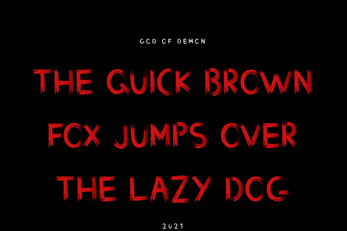 God of Demon Fancy Display Font, a Serif Font by infernostudio3