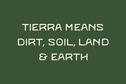 Tierra handmade vintage font