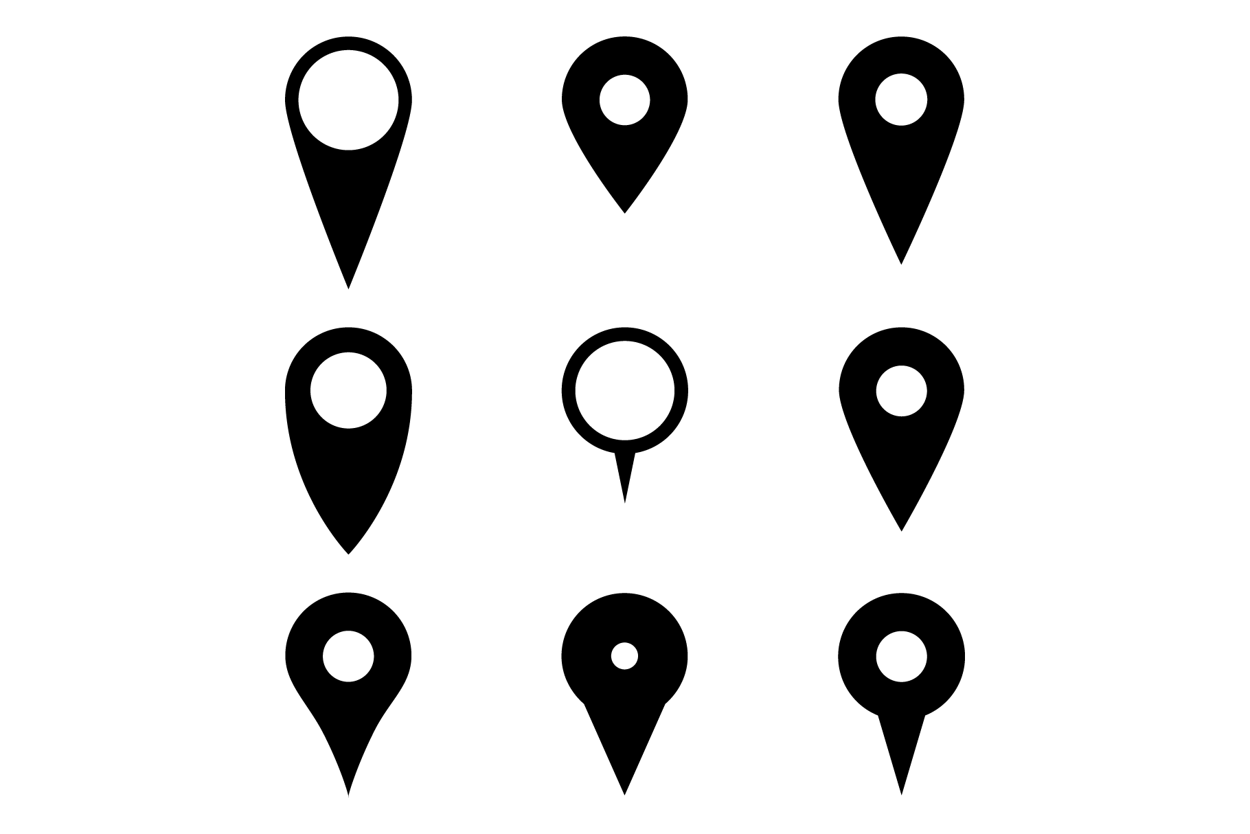 Set of Various Map Pointers, an Object Graphic by Mohit Designer ...