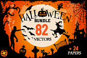 Halloween Clipart bundle 82 elements, an Illustration by BlackCatsMedia ...