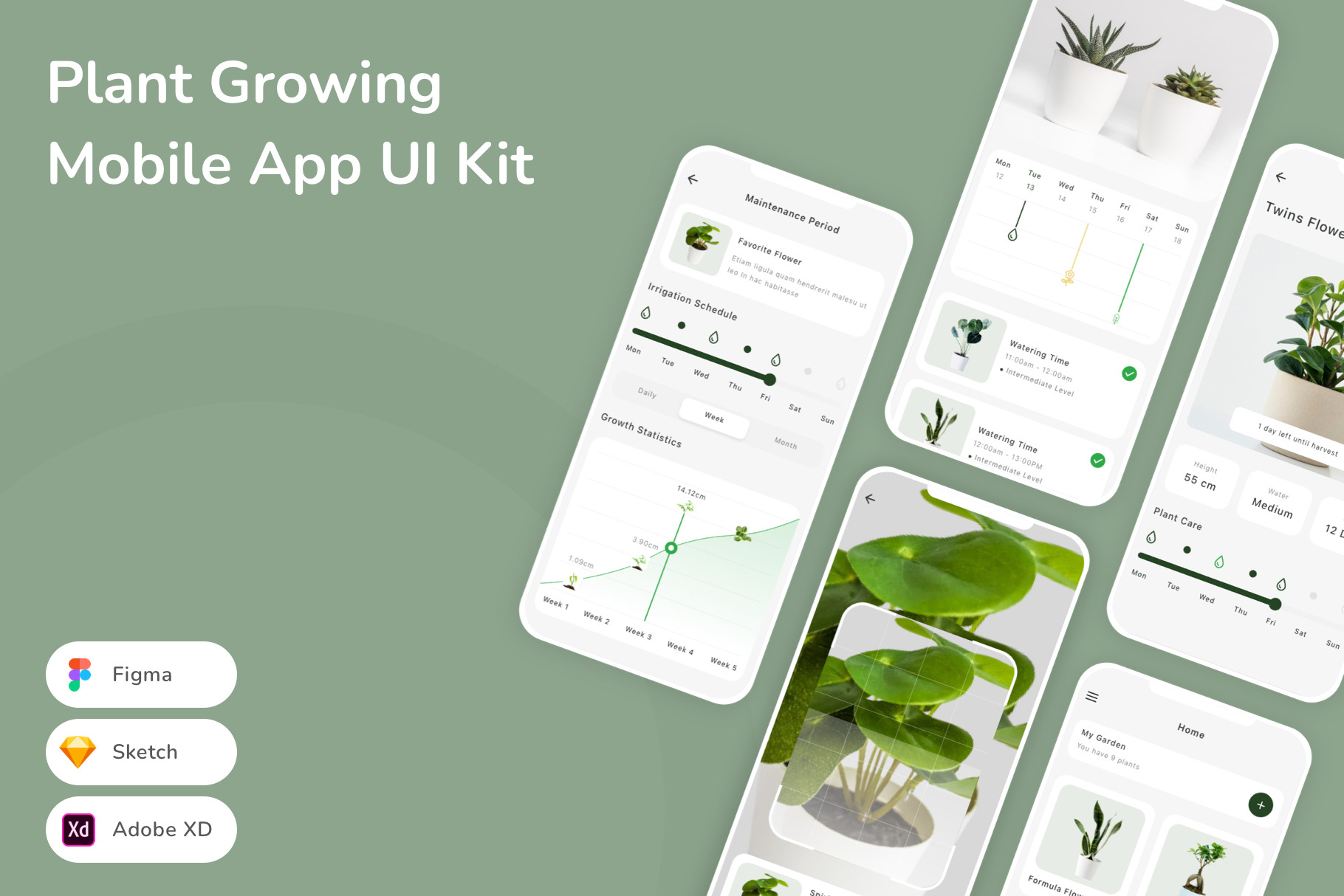 Plant Growing Mobile App UI Kit, an UI Kit Template by Betush