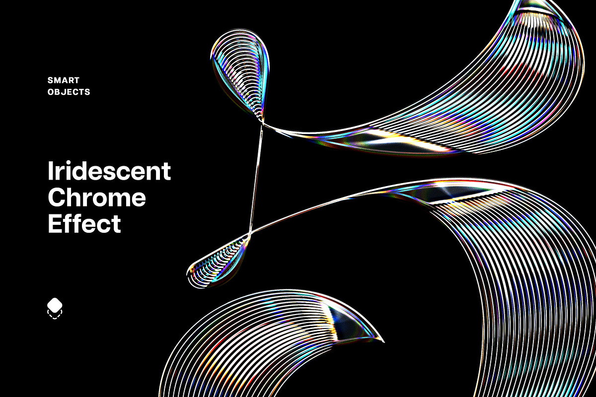 Iridescent Chrome Logo Mockup, a Layer Style Add-On by Design Squad