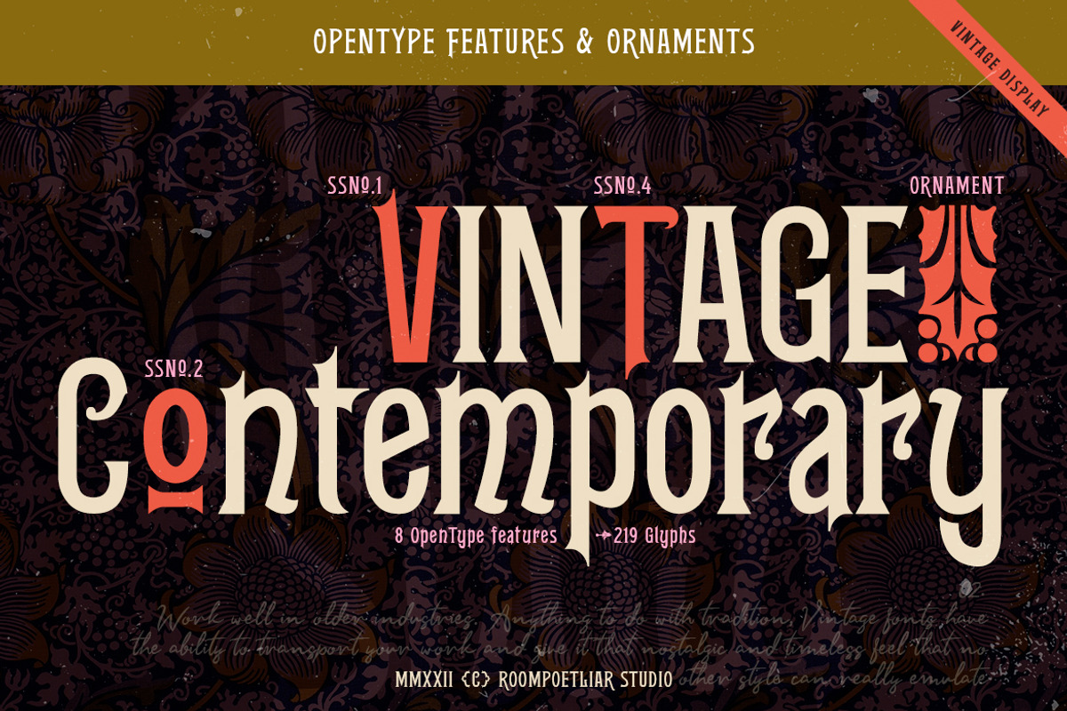 Klasszikus Vintage Display Font