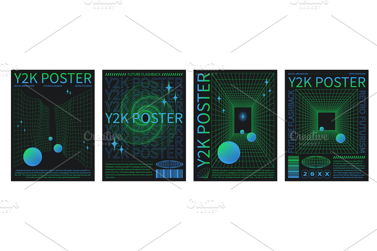 Y2k retro style poster design, a Texture Illustration by art PVP ...